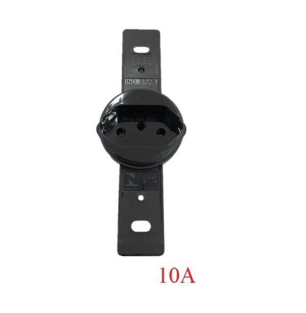Modulo Tomada Redonda Longa P/ Condulete 2P+T 10A 250V Preto Klin - Weg